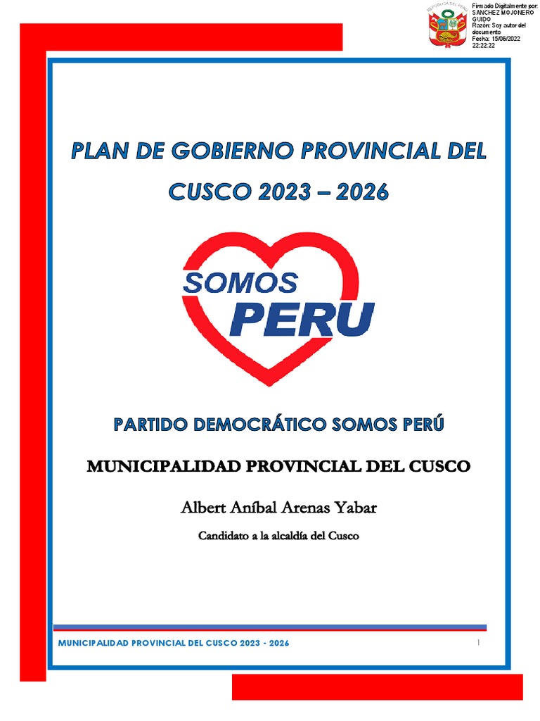 Partido Democratico Somos Peru | PDF