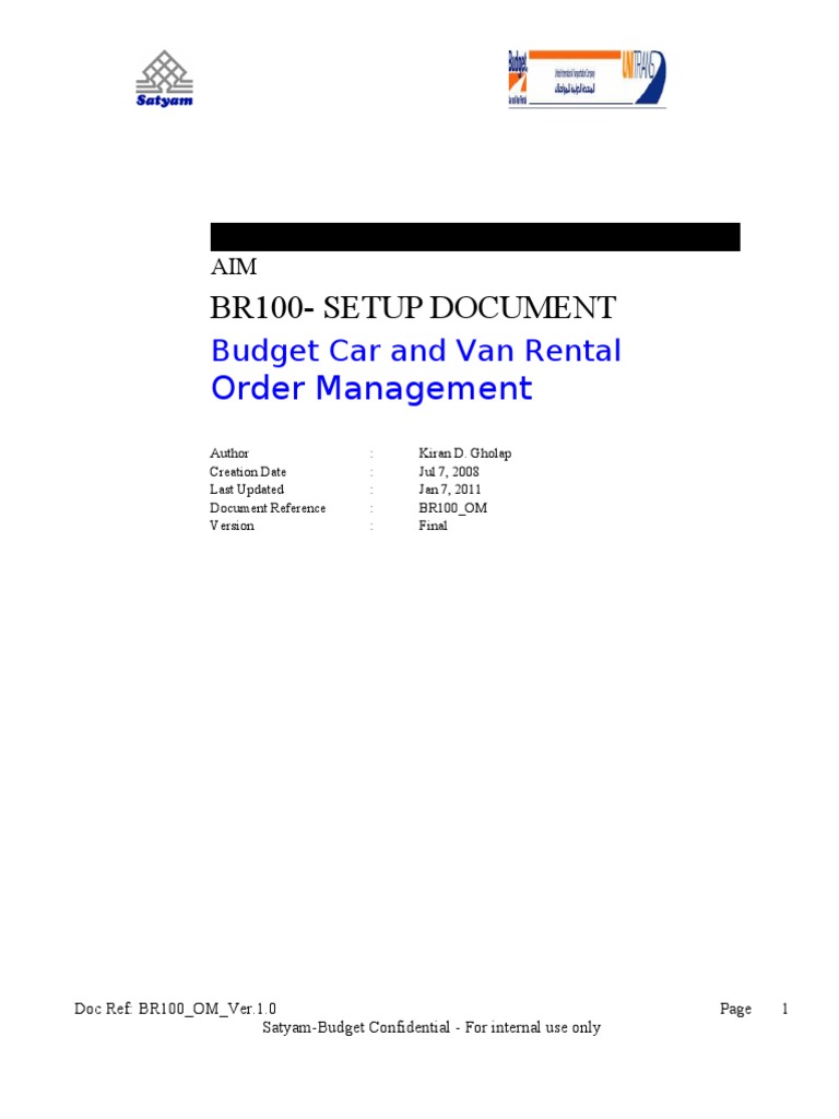 Budget BR100 OM | PDF | Invoice | Receipt
