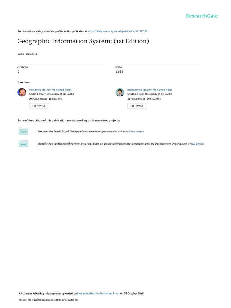 GISBook | PDF | Geographic Information System | Databases