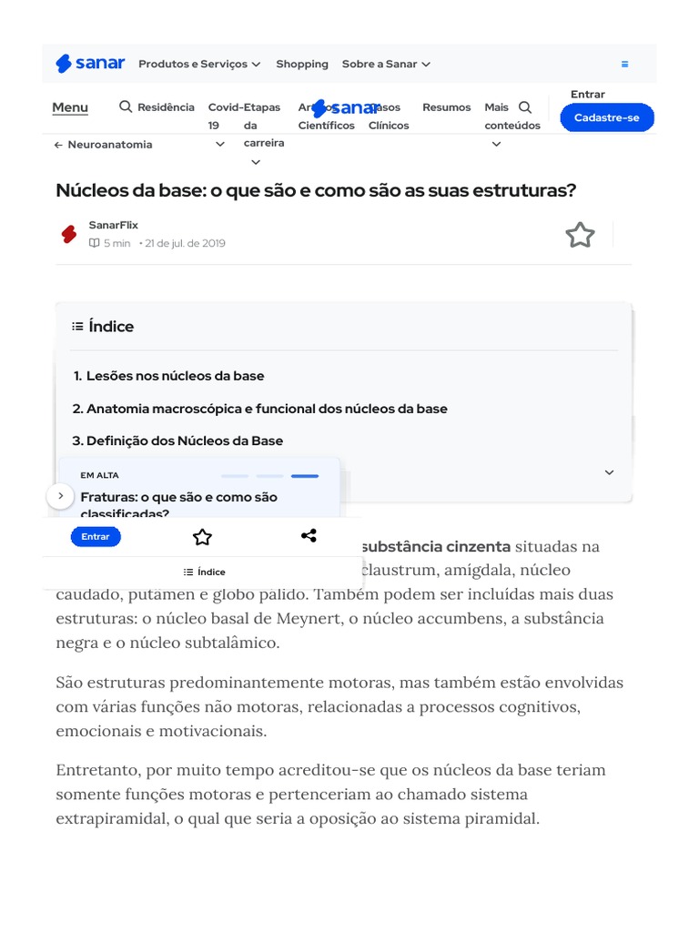 Núcleos Da Base - o Que São e Como São As Suas Estruturas? - Sanar ...