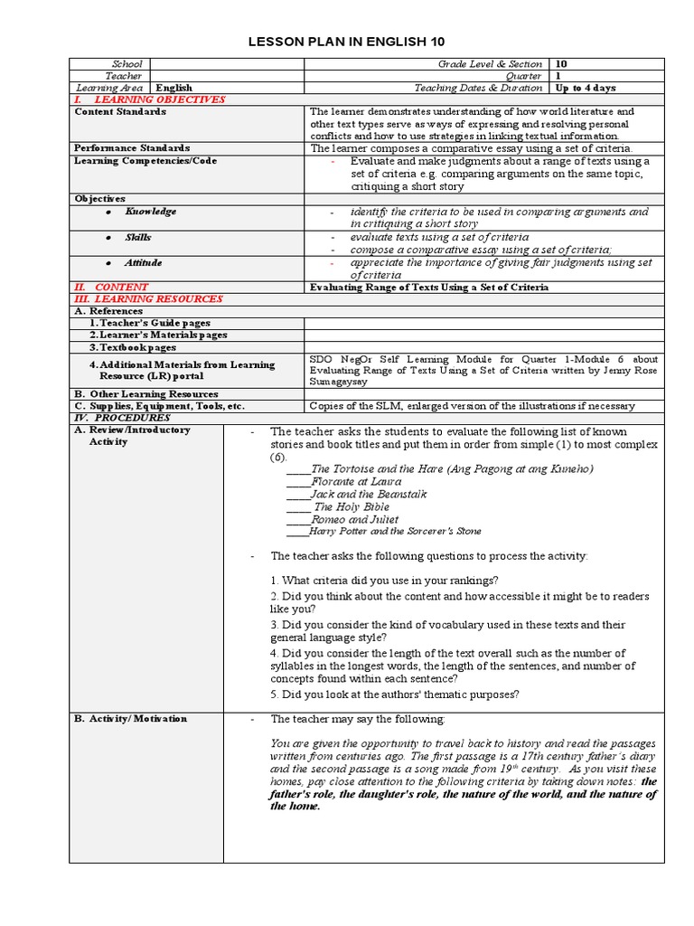 Dlp-Eng10-Q1-Melc-6-Week 6 | PDF