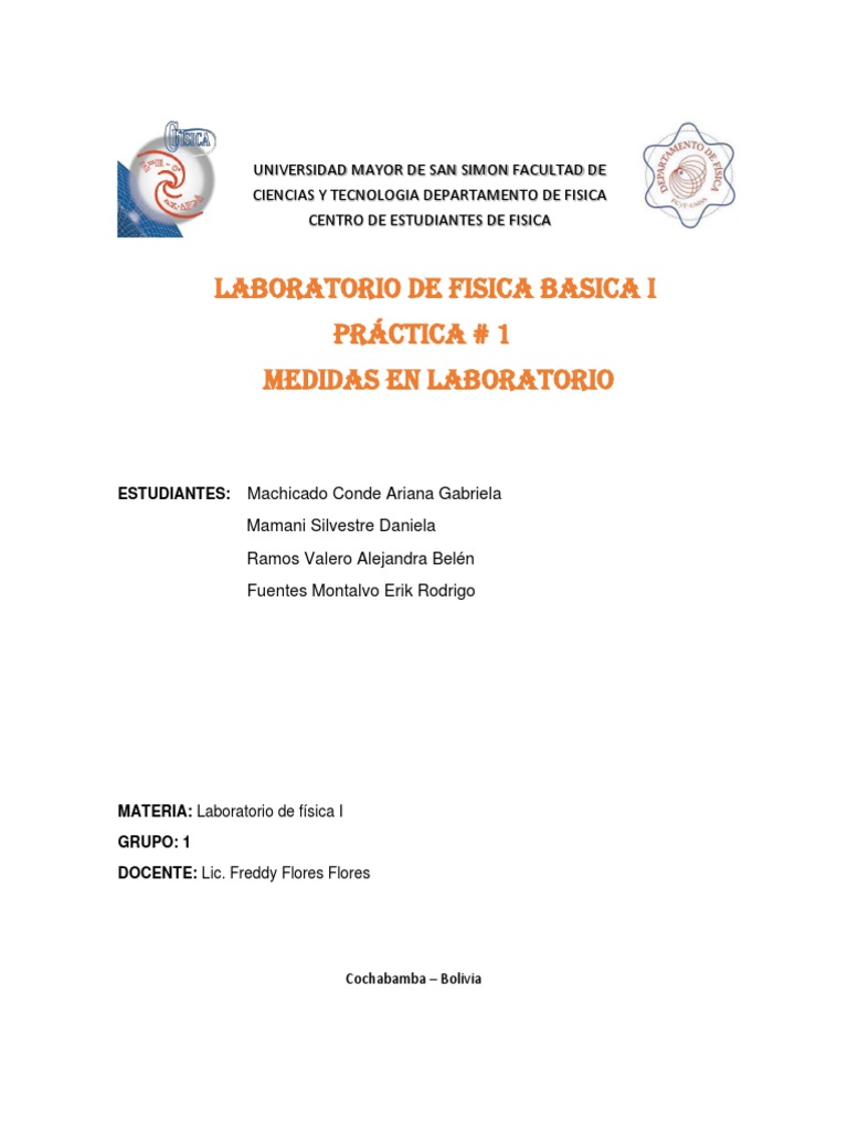 Informe 1.0 | PDF | Medición | Laboratorios