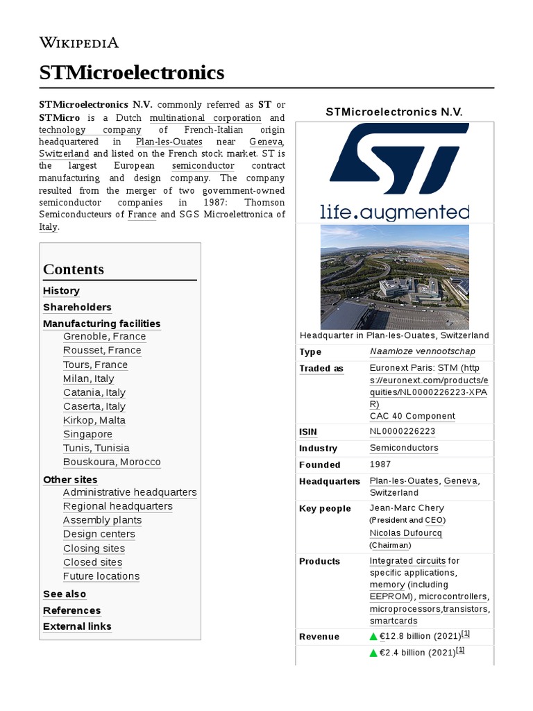 ST Microelectronics | PDF | Semiconductor Device Fabrication | Semiconductors