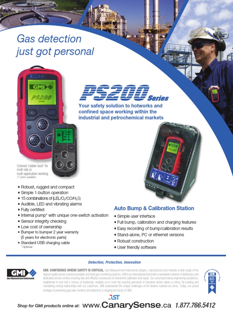 Gmi Gas Measurement Instruments Gmi ps200 Gas Detector Datasheet | PDF