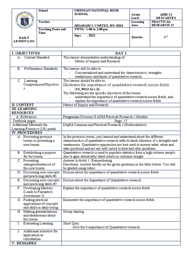 2 - PR2 - Illustrates The Importance of Quantitative Research Across ...