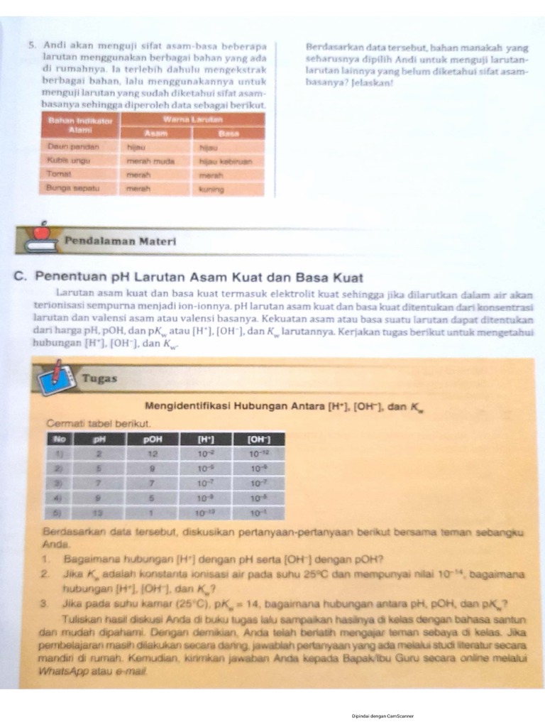 Penentuan PH Asam Kuat Dan Basa Kuat | PDF