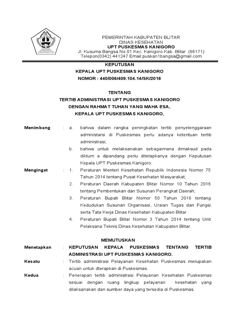 7.SK Tertib Administrasi | PDF