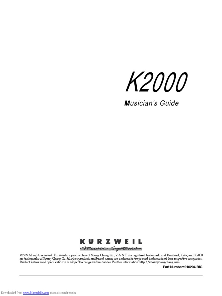 k2000 Musicians Guide | PDF | Booting | Computer File