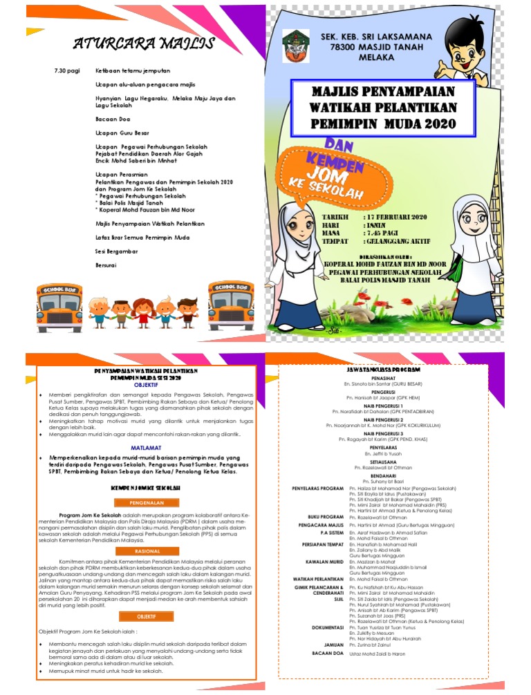 contoh buku program pelantikan pengawas | PDF