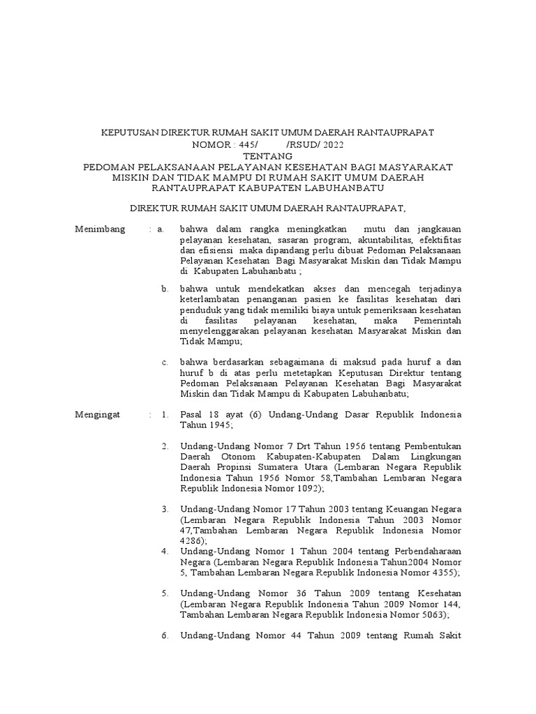 Perbup SKTM Terbaru | PDF