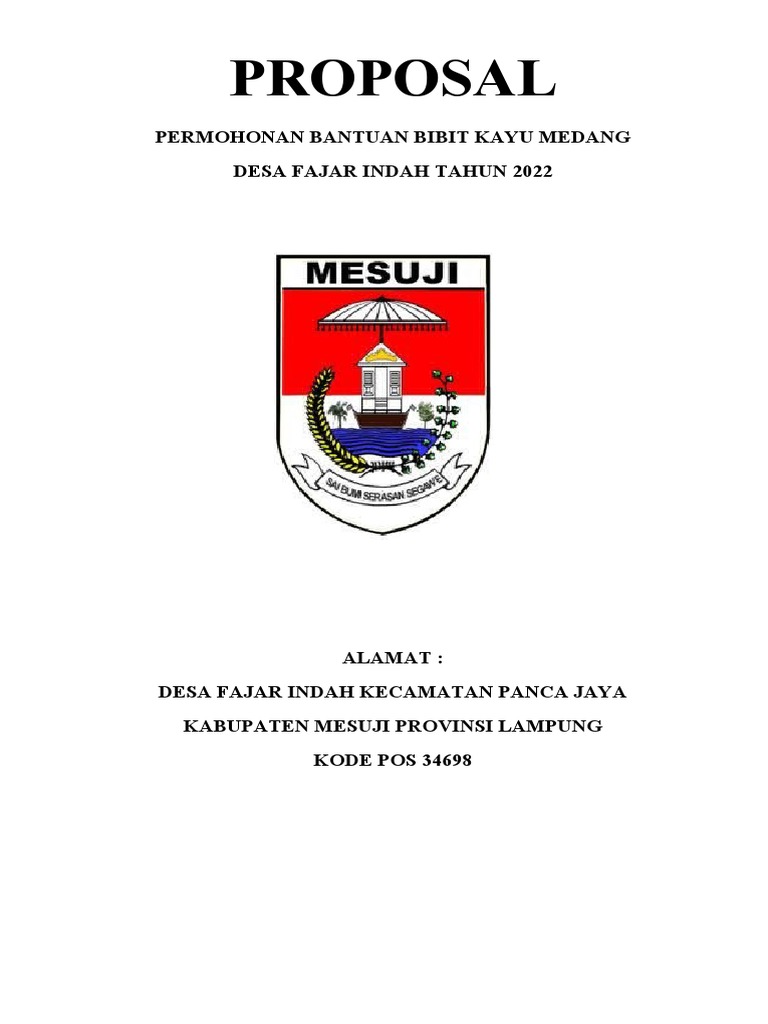 Proposal Bantuan Bibit Kayu Medang | PDF | Teknologi & Rekayasa
