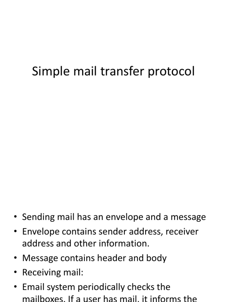 Simple Mail Transfer Protocol | PDF