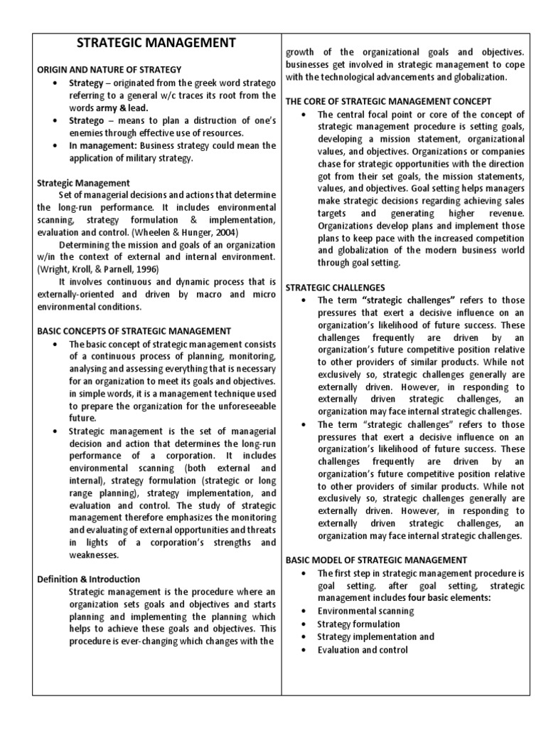 Strategic Management | PDF | Strategic Management | Economics