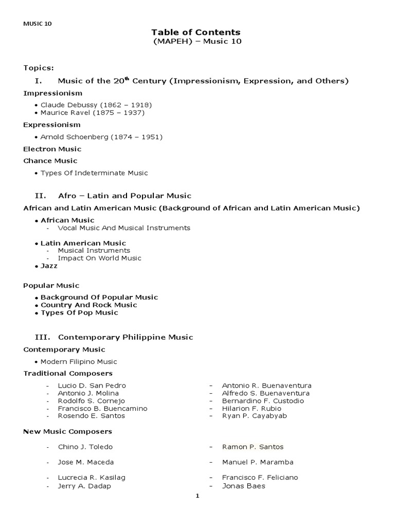 Music 10 Module | PDF