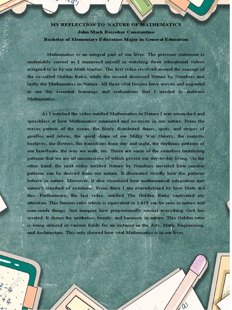 Constantino, John Mark, Rescober-My Reflection Paper | PDF ...