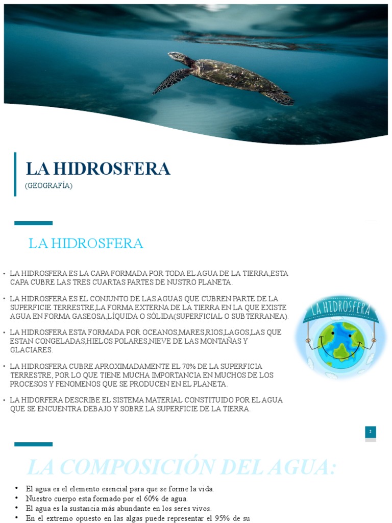 La Hidrosfera y sus Componentes | PDF | Océanos | Agua