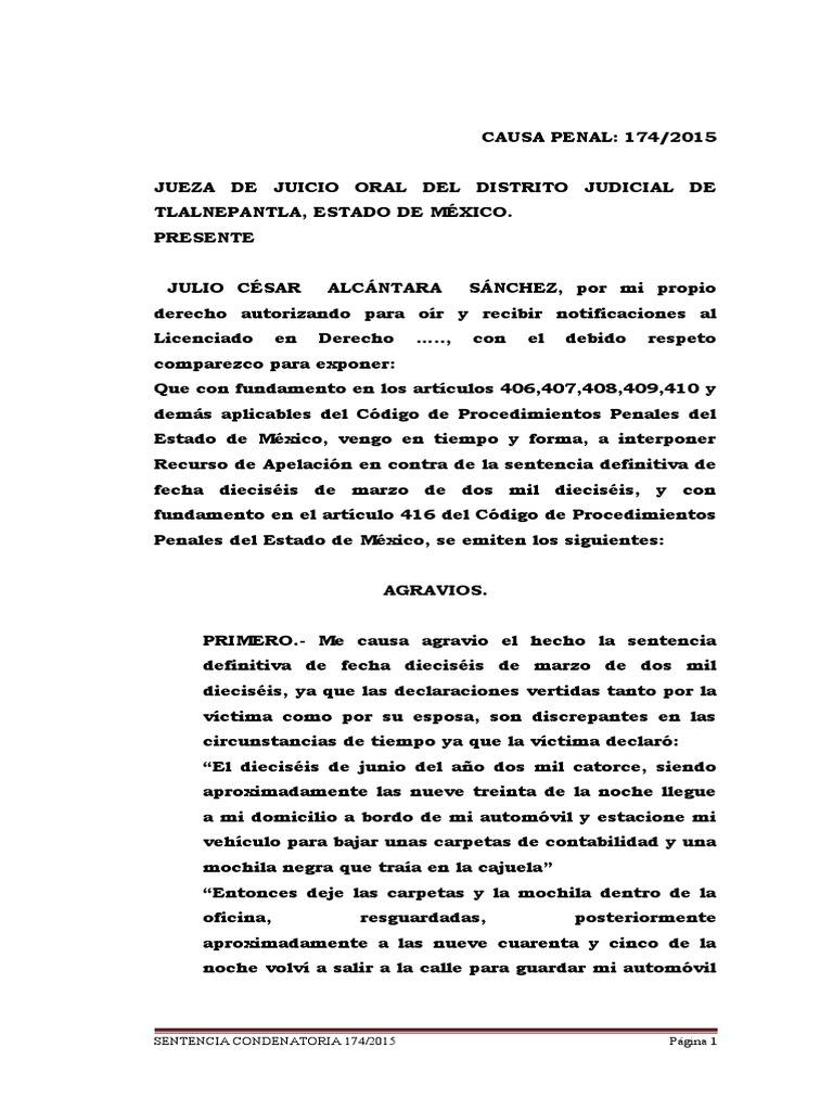 Agravios Apelación | PDF