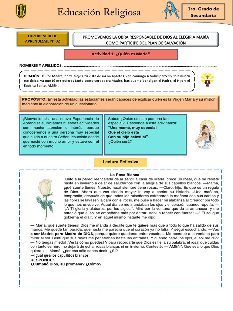 1 Actividad 1 María | PDF | María, madre de Jesús