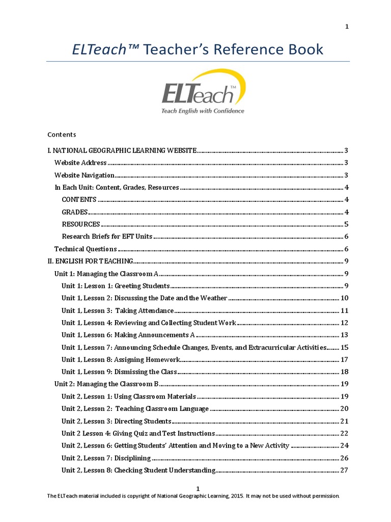 Teacher Reference Book - PRINT | PDF | Quiz | Books