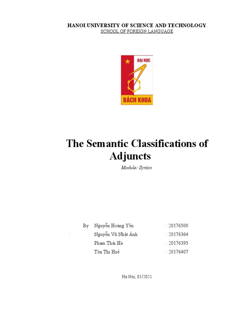 Semantic Classifications of Adjuncts | PDF | Clause | Part Of Speech