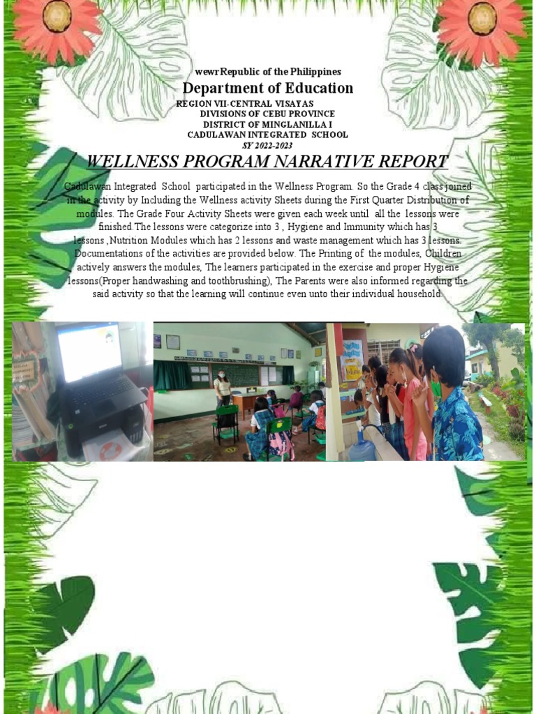 Grade 4 Joy Wellness Narrative Report 2022-2023 | PDF