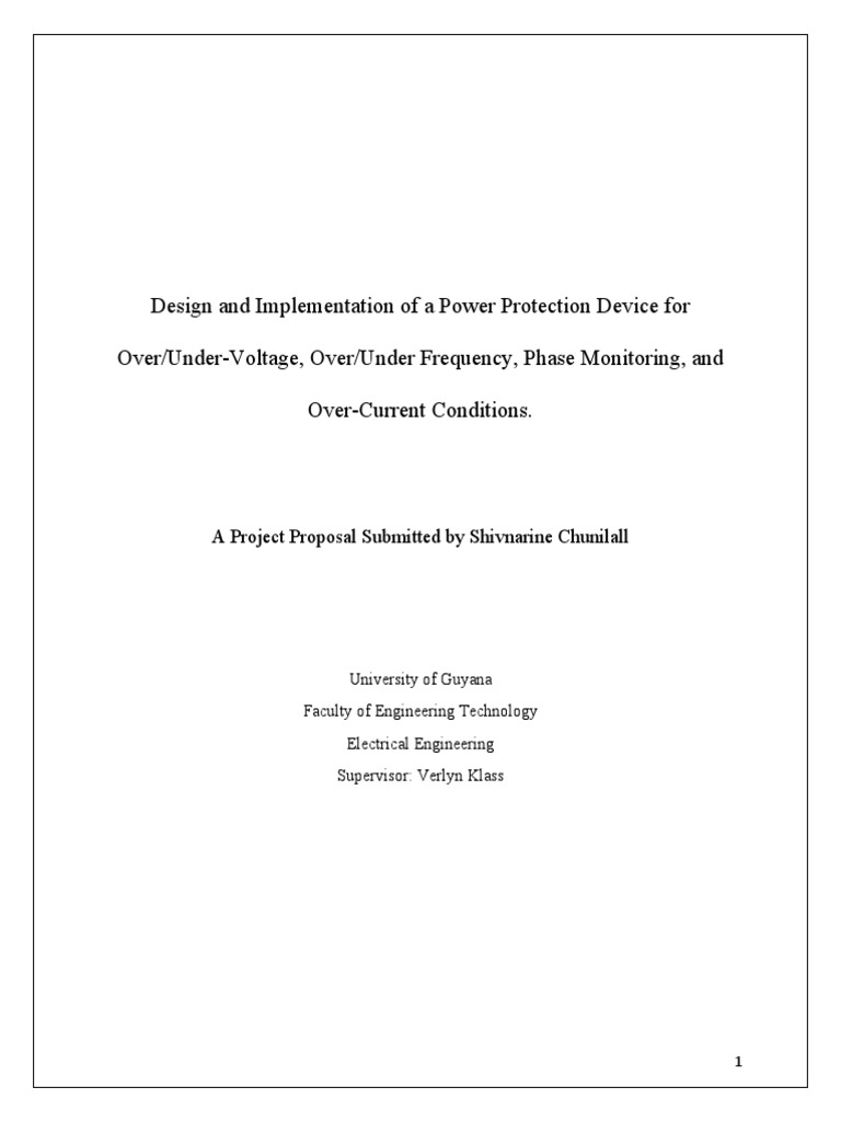 Project Proposal Report | PDF | Power Supply | Relay