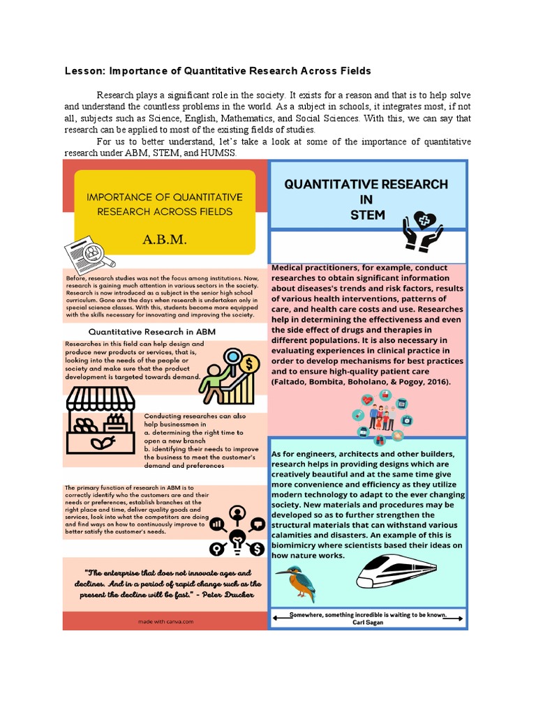 Importance of Quantitative Research | PDF | Science | Quantitative Research