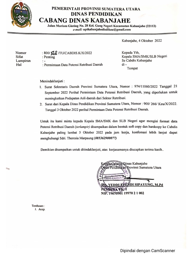 Surat Retribusi Daerah | PDF