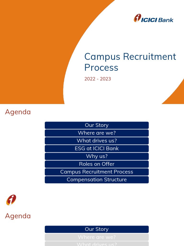 ICICI Bank Campus Recruitment 2022-23 | PDF | Banks | Retail