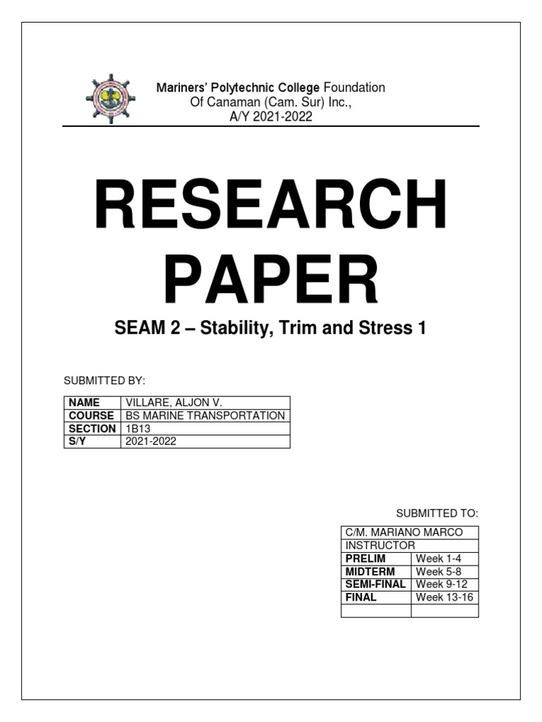 Aljon v. Villare - Research Paper | PDF | Hull (Watercraft) | Water Transport