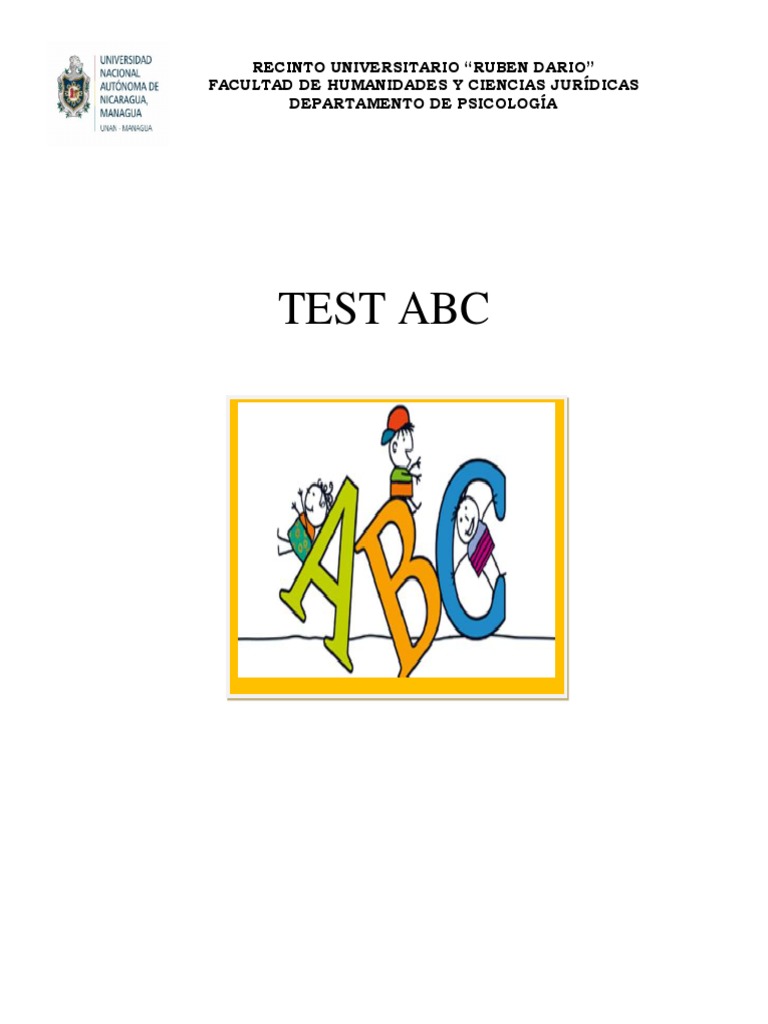 Test ABC | PDF | Prueba (evaluación) | Aprendizaje