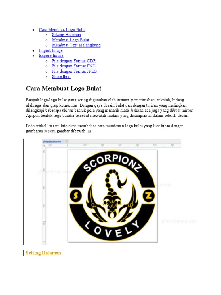 Panduan Desain Logo Bulat Keren | PDF | Karier & Perkembangan | Griya ...