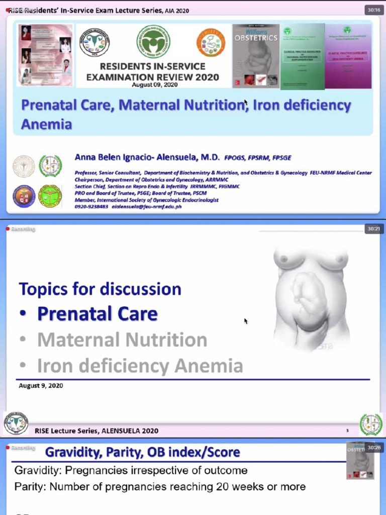 Prenatal Care, Maternal Nutrition, IDA | PDF