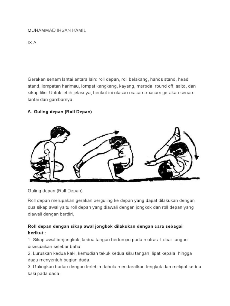 Gerakan Dasar Senam Lantai dan Tekniknya | PDF