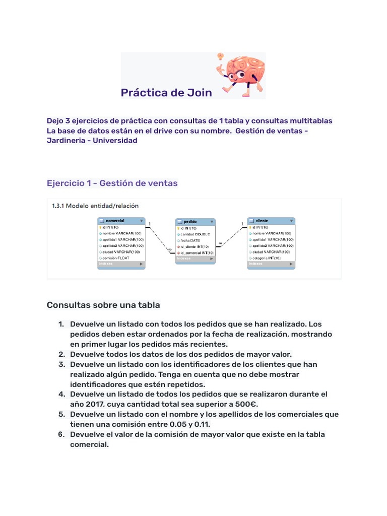 Práctica de Join | Download Free PDF | Gestión de datos | Bases de datos