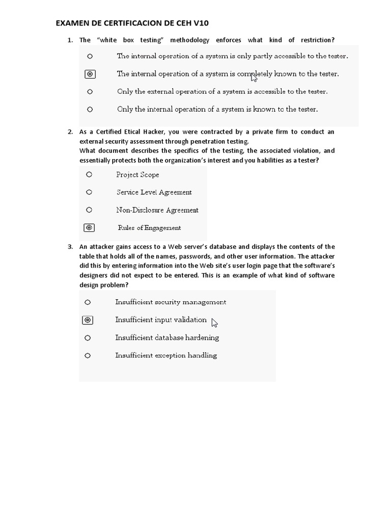 Exam CEHv10 | PDF | Computers