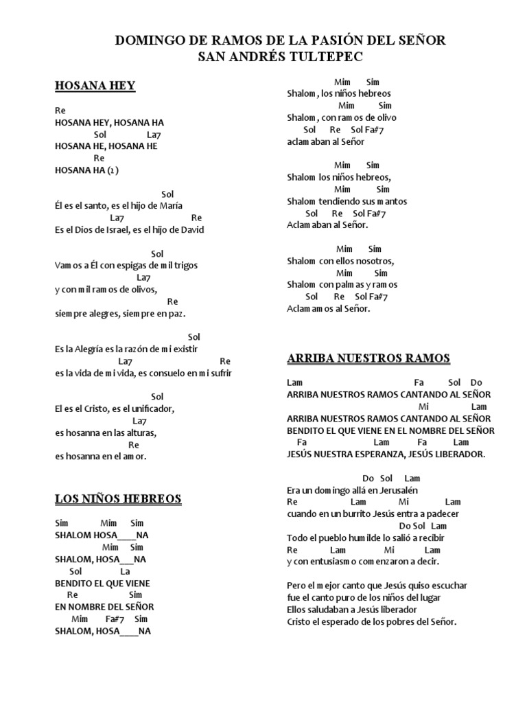 Cantos Semana Santa 2022 | PDF | Cristo (título)