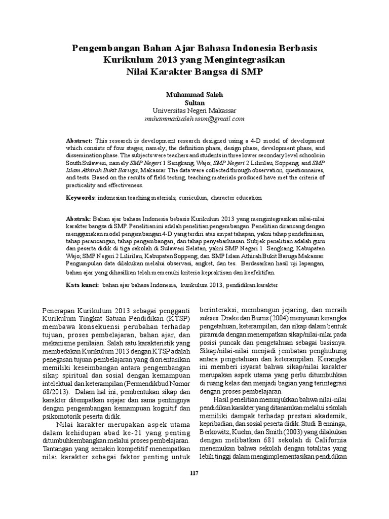 ID Pengembangan Bahan Ajar Bahasa Indonesia | PDF