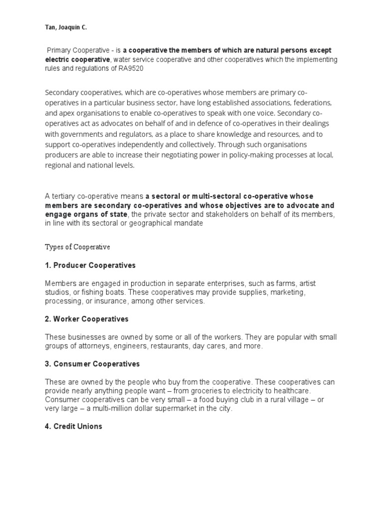 Primary Cooperative | PDF | Cooperative | Health Care