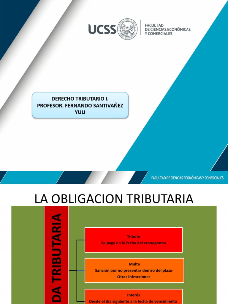 Clase 11 La Obligacion Tributaria | PDF