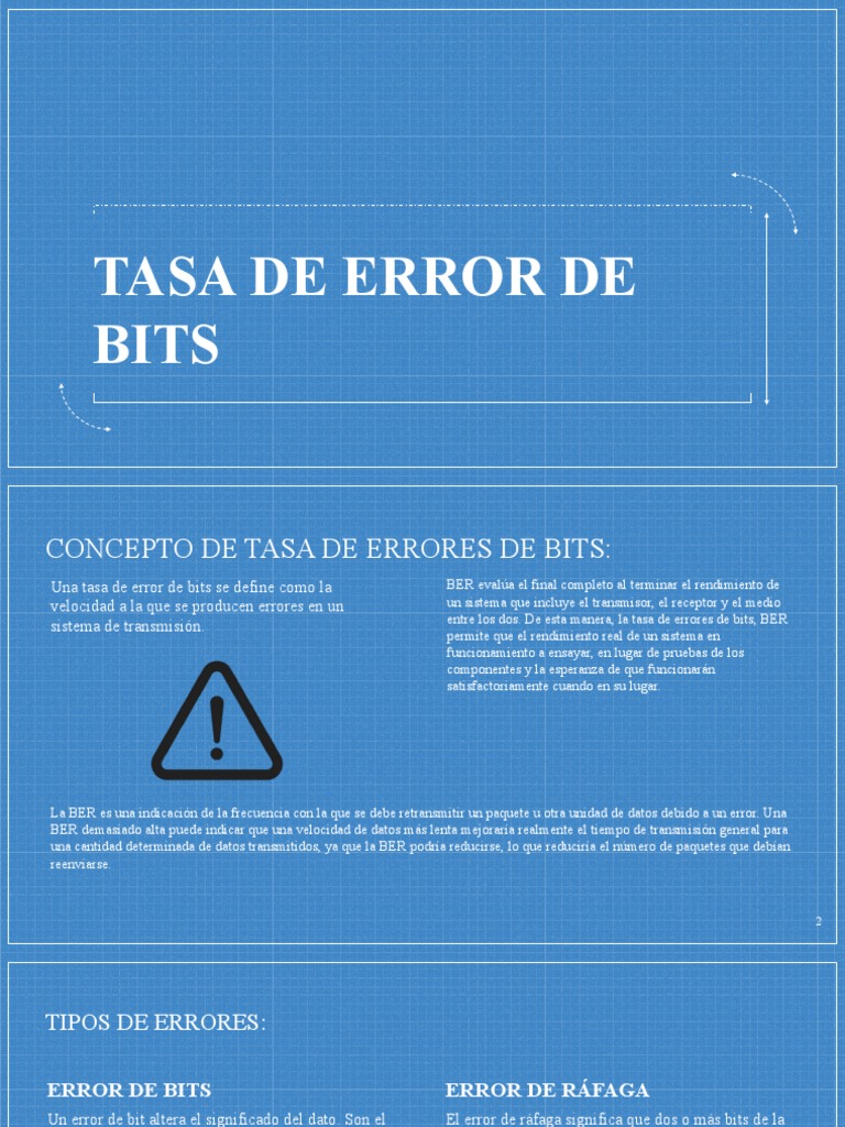 Tasa de Error de Bits en Telecomunicaciones | PDF | Ingenieria ...