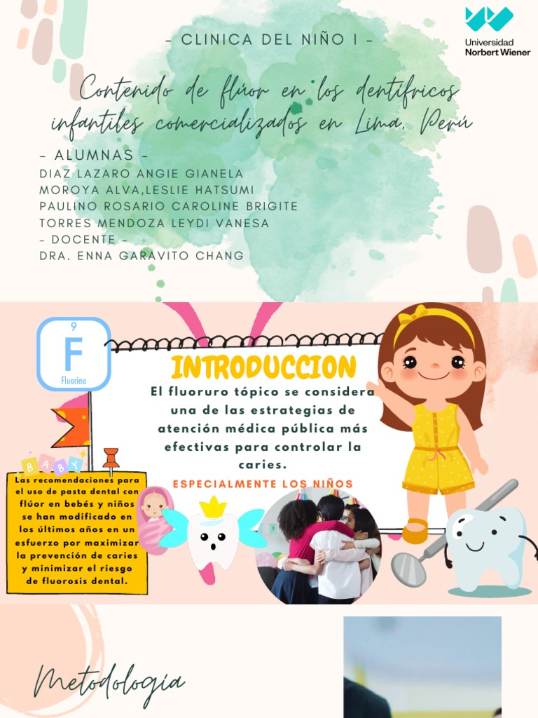 Contenido de Flúor en Los Dentífricos Infantiles Comercializados en ...