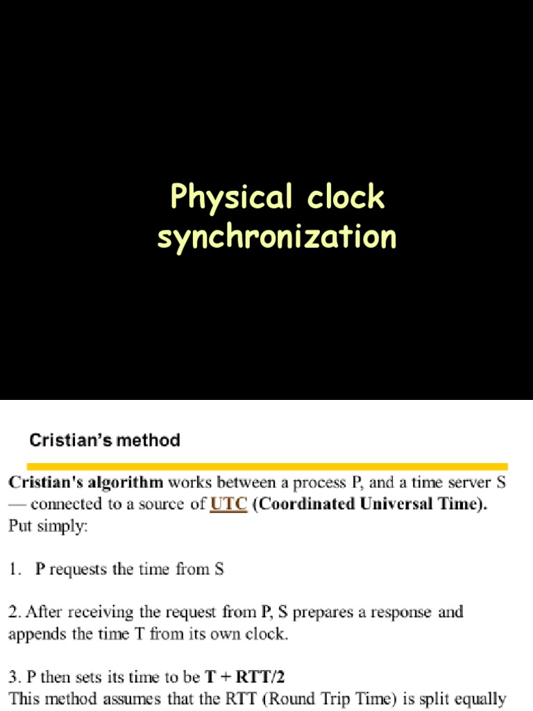 5.2 Physical Clock | PDF | Computer Networking | Information Technology