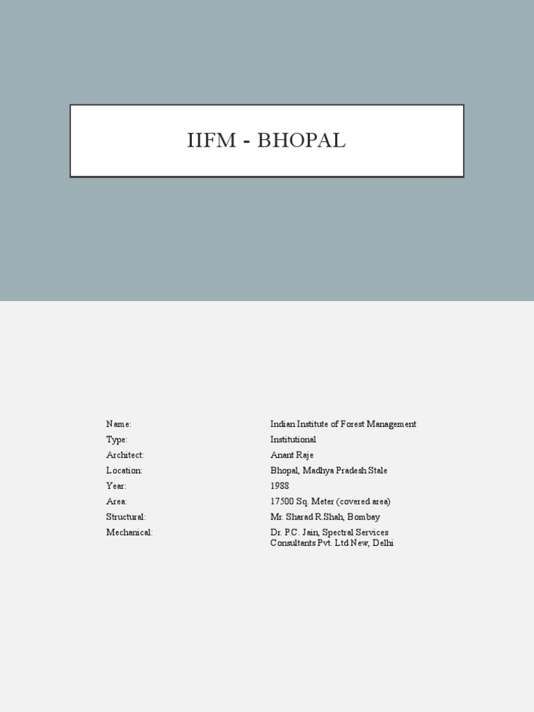 Iifm - Bhopal | PDF