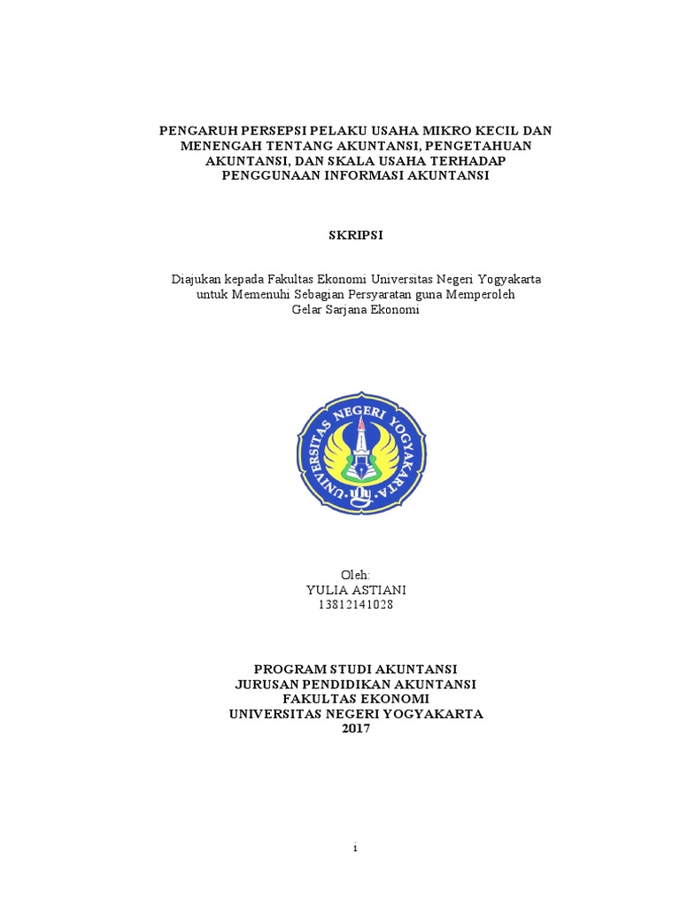 Skripsi - Yulia Astiani - 13812141028 | PDF