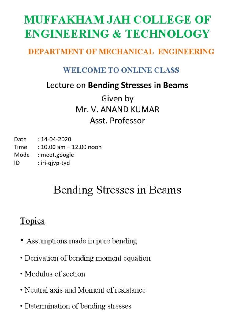 Mom PPT-1 | PDF | Bending | Beam (Structure)