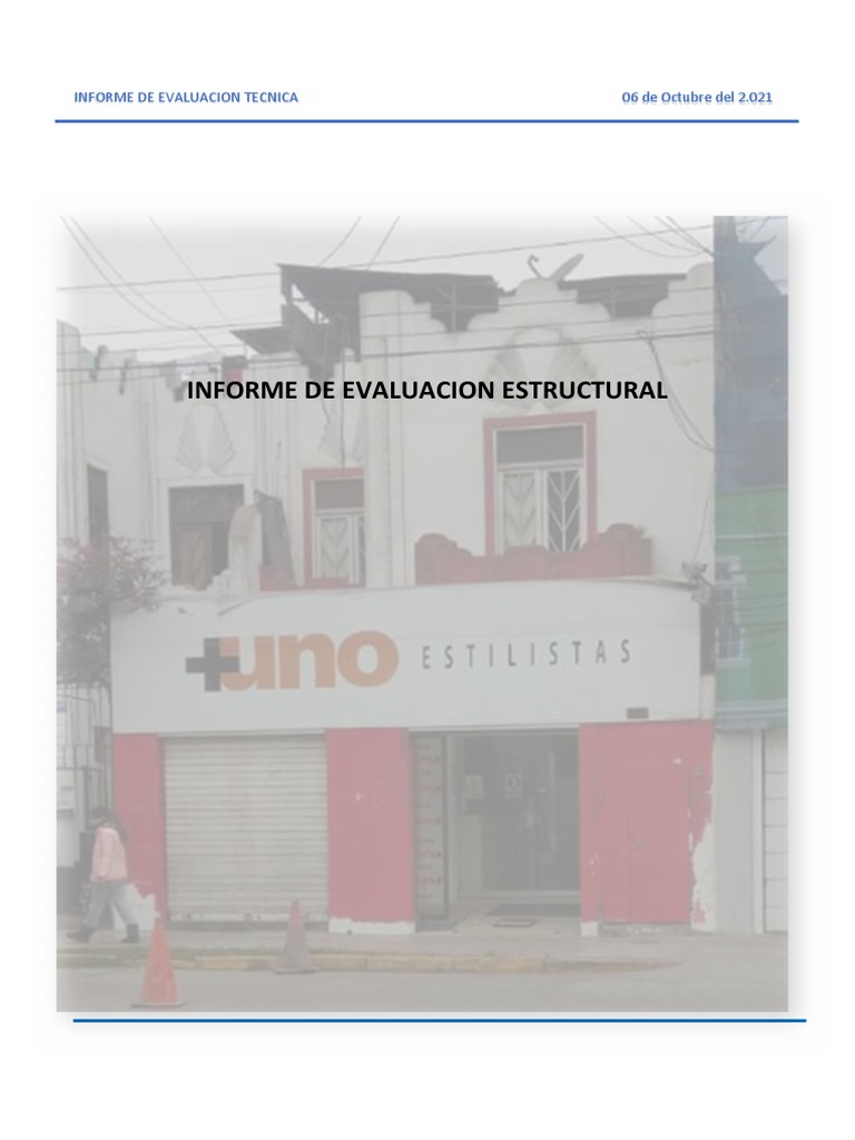 Informe de Evaluacion Estructural Con Recomendaciones | PDF | Fundación (Ingeniería) | Hormigón