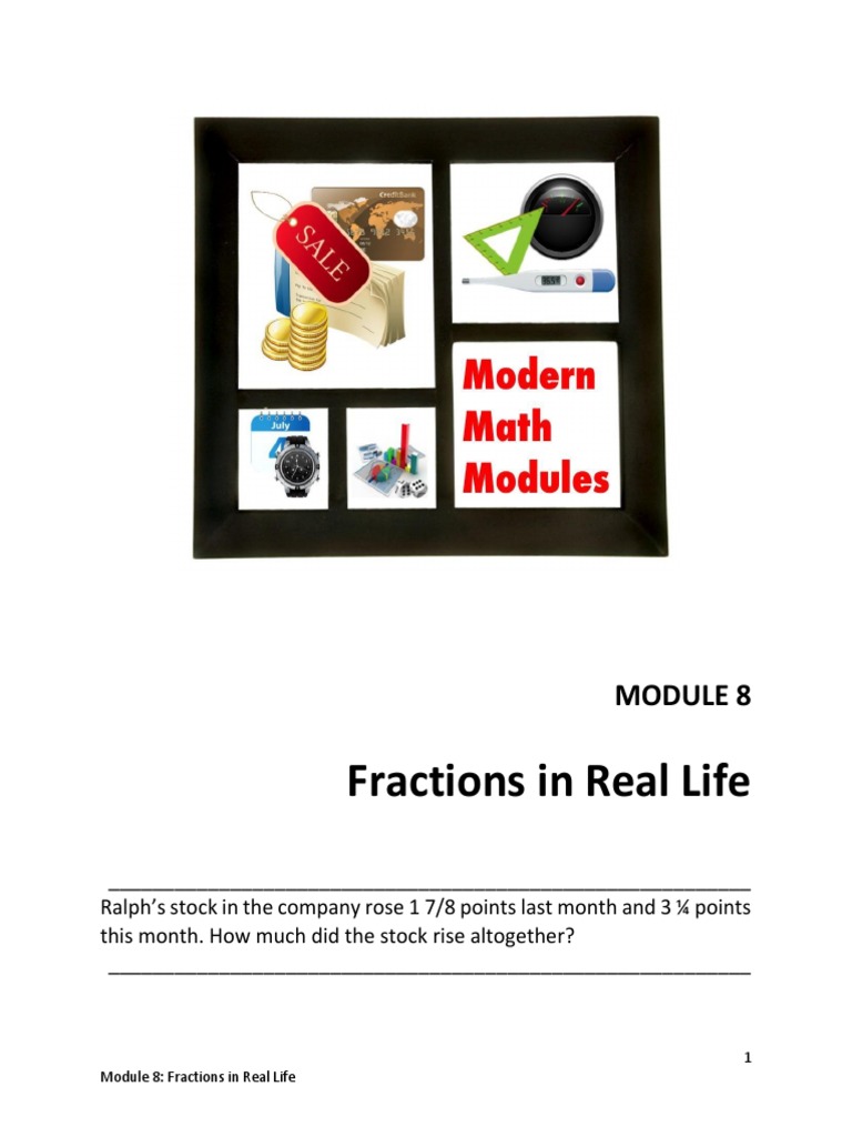 Module 8-Fractions in Real Life | PDF