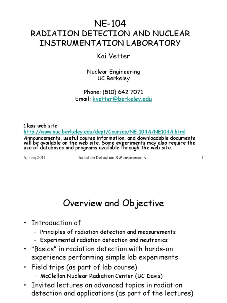 Radiation Detection Lab Overview 2011 | PDF | Gamma Ray ...