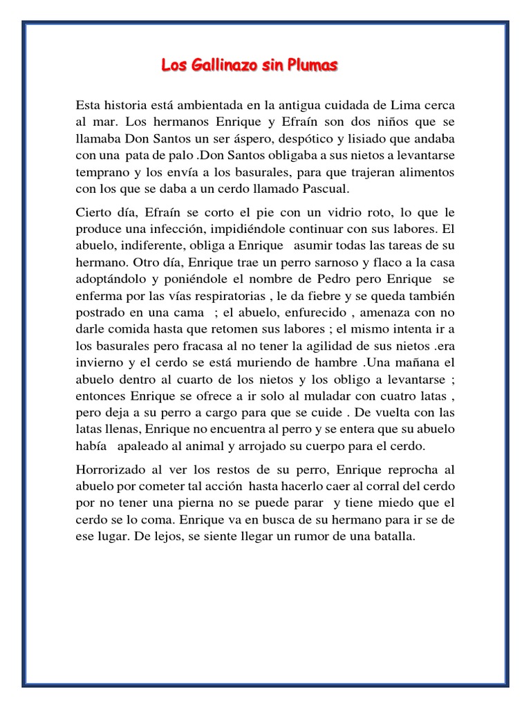 Gallinazo Sin Plumas | PDF